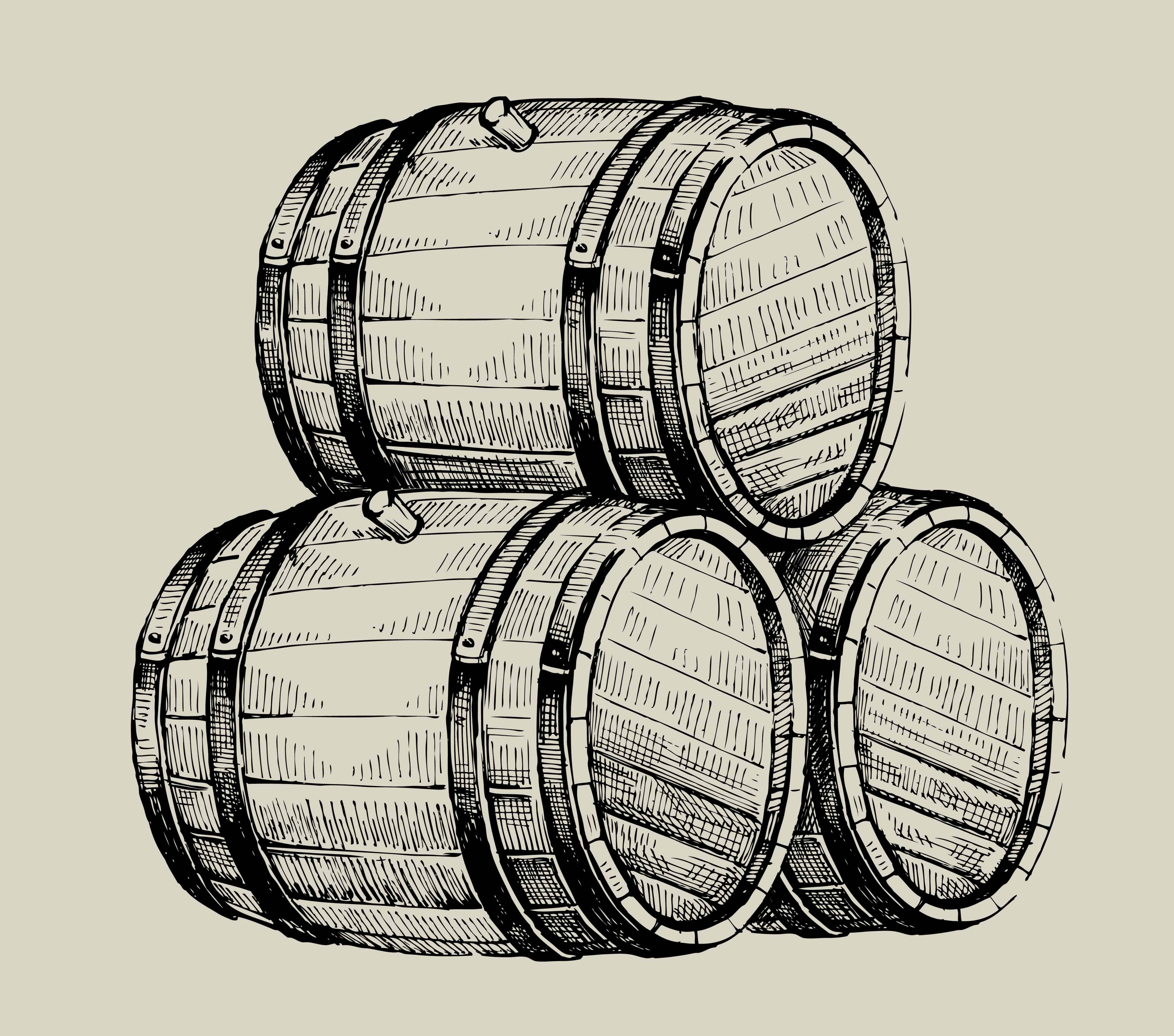 drawing wood barrel - GONZALEZ 1939